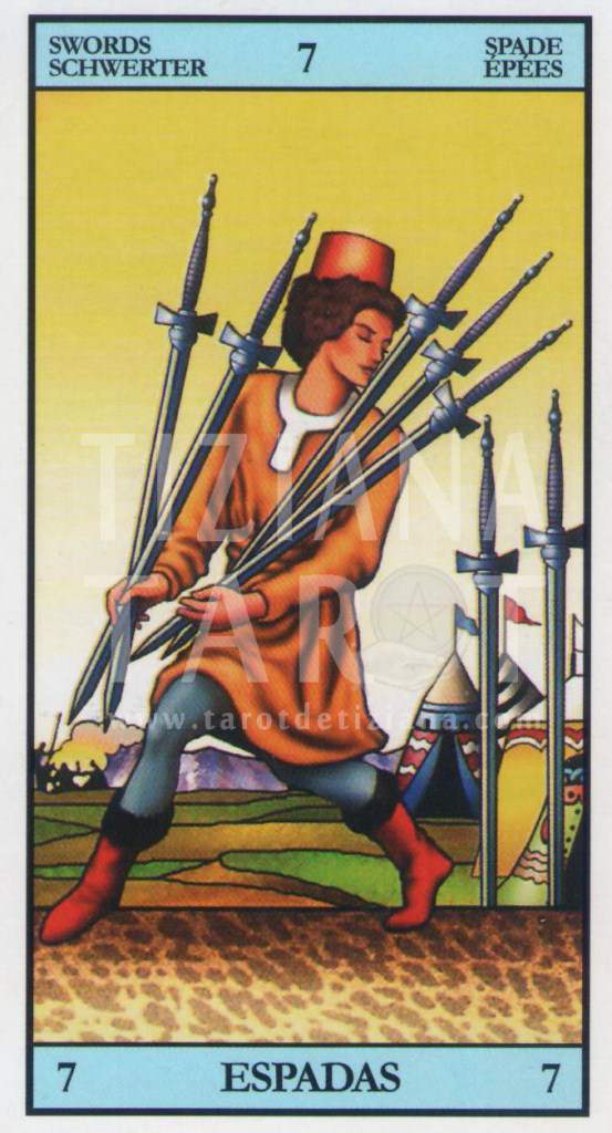 El 7 de Espadas en el tarot - Tarot de Tiziana
